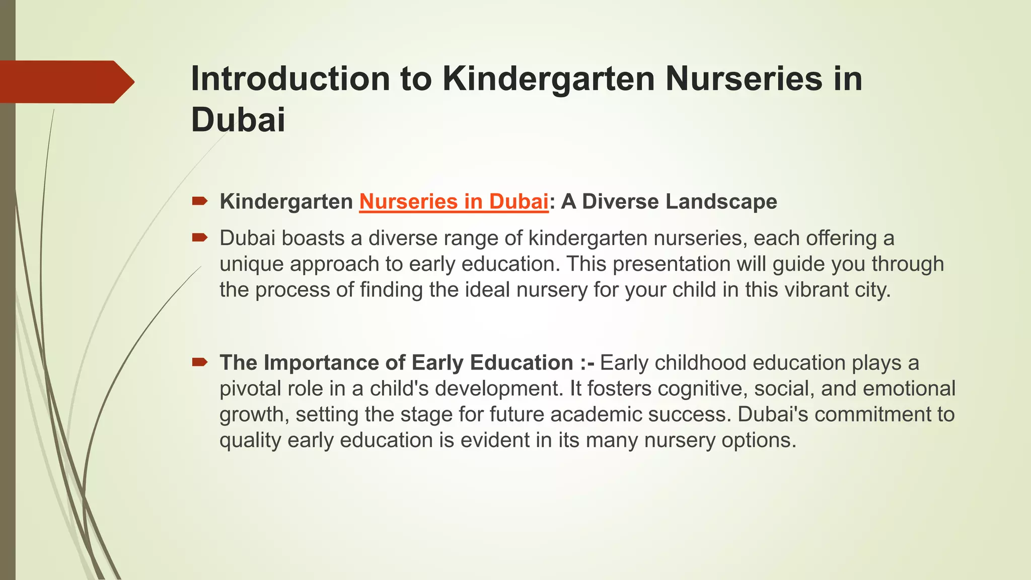 Exploring Kindergarten Nurseries in Dubai.pptx