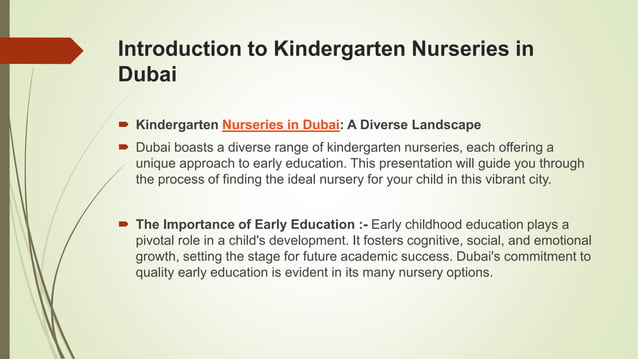 Exploring Kindergarten Nurseries in Dubai.pptx