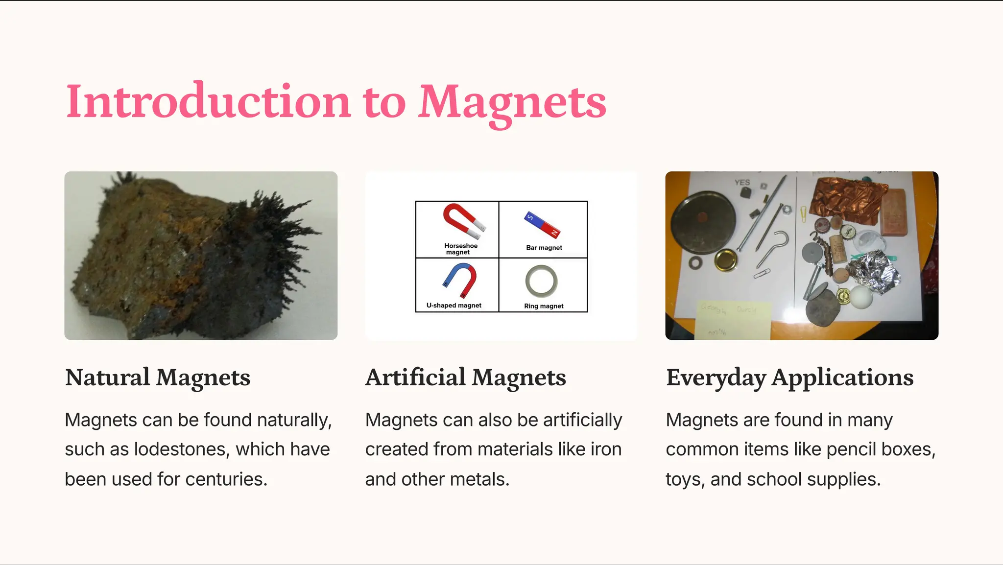 EXPLORING MAGNETS.pdf/6th Science curiosity | PDF