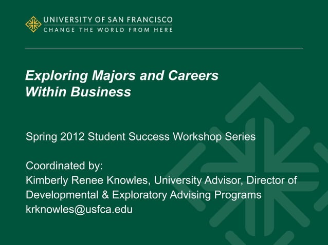 Exploring majors and careers in business final version | PPT