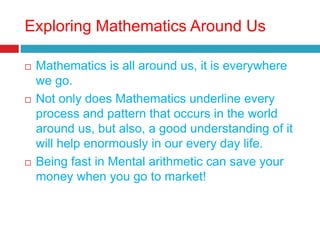 Exploring maths around us | PPT