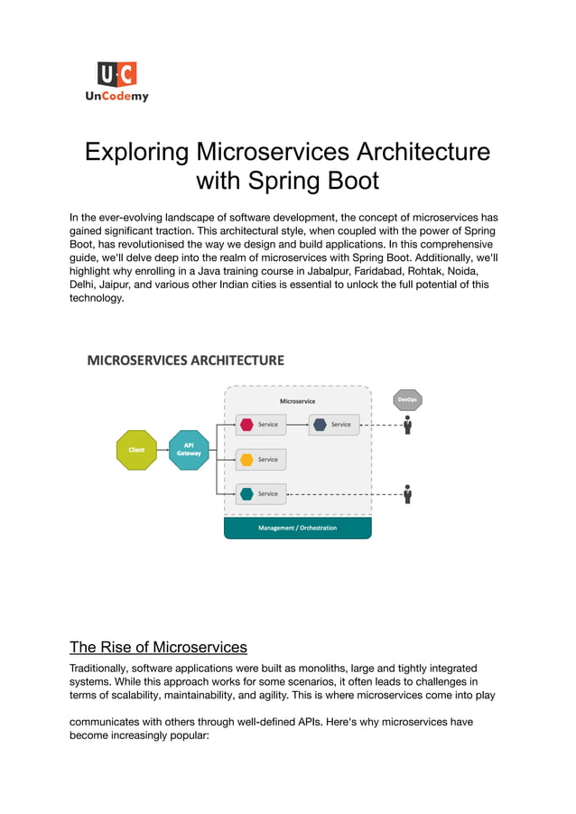 Exploring Microservices Architecture with Spring Boot | PDF