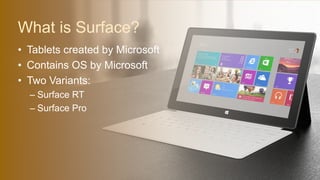 Exploring Microsoft Surface | PPTX
