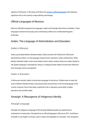 Exploring Morocco's Official Languages_ A Multilingual Tapestry.pdf