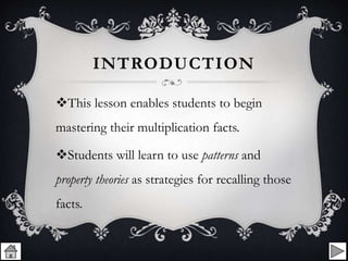 Exploring multiplication patterns | PPTX