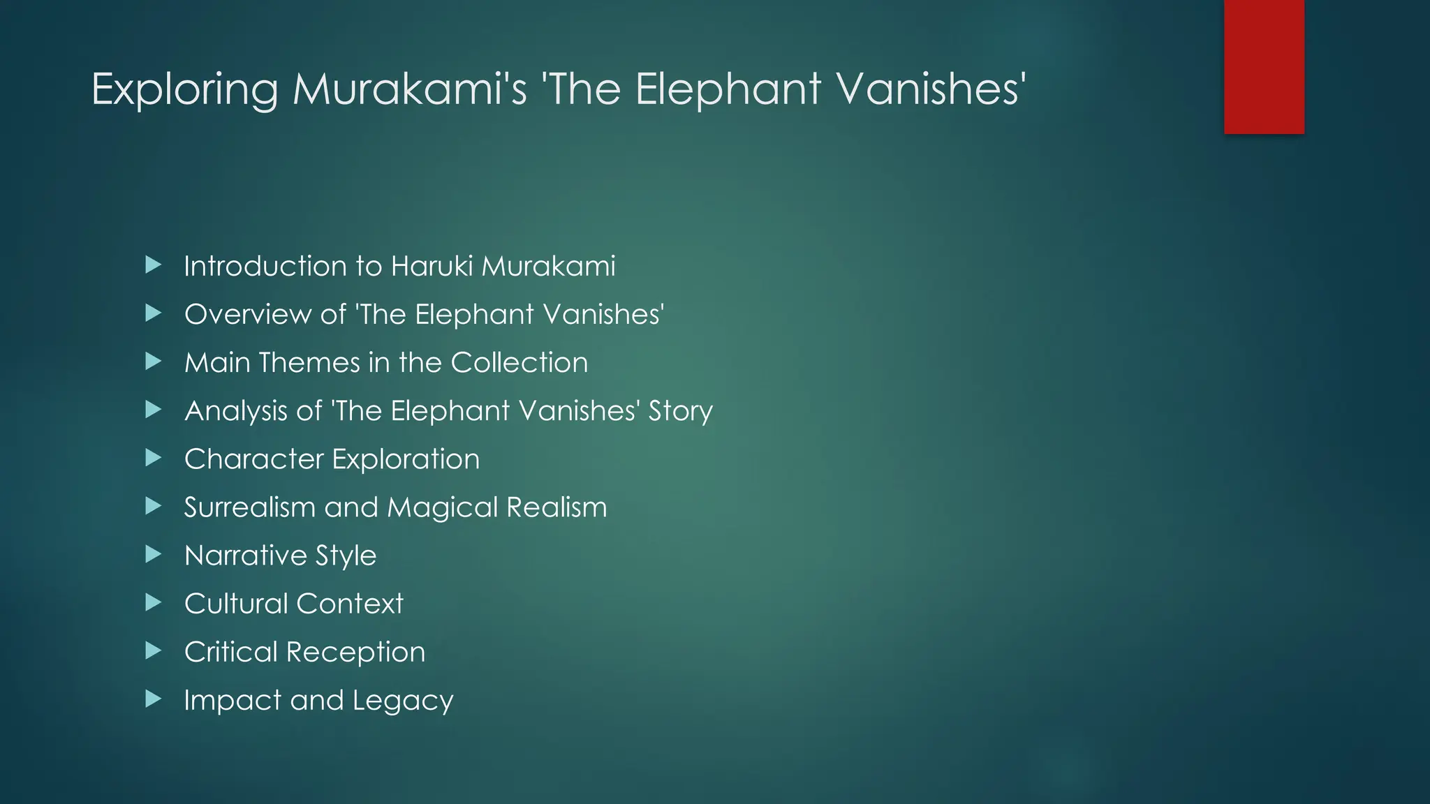 Exploring Murakami's 'The Elephant Vanishes'.pptx