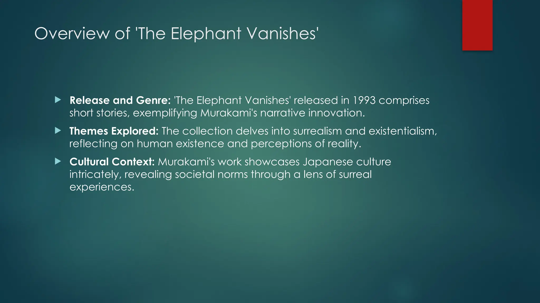 Exploring Murakami's 'The Elephant Vanishes'.pptx