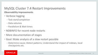 Exploring mysql cluster 7.4 | PPT