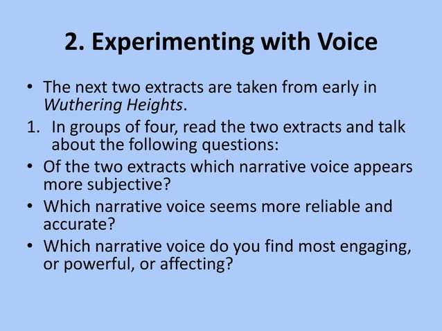 Exploring narrative voice | PPT