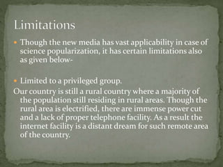 new media and science communication | PPTX