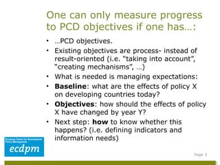 Promoting Policy Coherence for Development: Exploring new opportunities ...