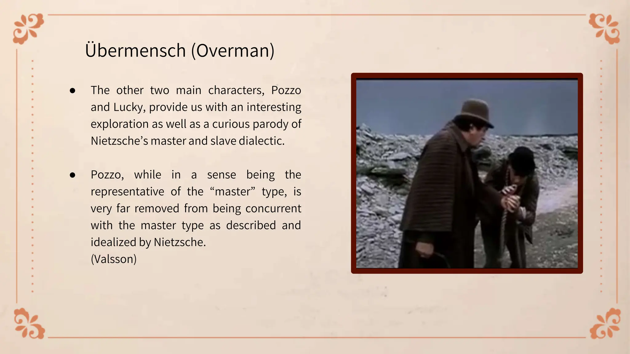 Exploring Nietzschean Parallels in 'Waiting for Godot'.pptx