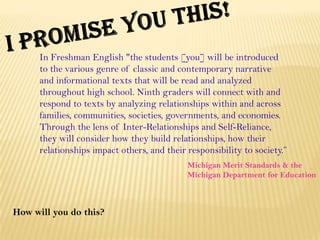 Exploring Ninth Grade English | PPTX | Secondary Education | Education