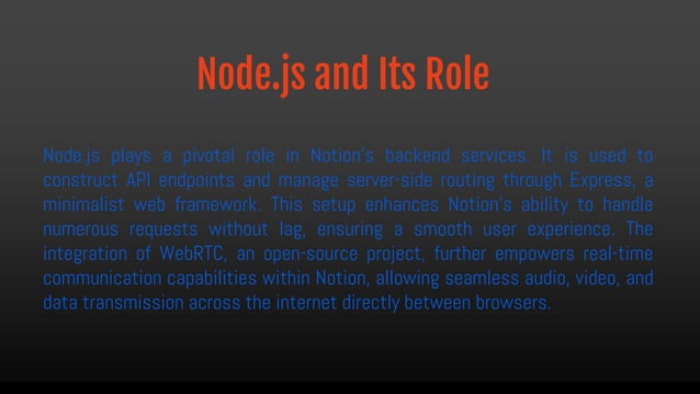 Exploring Notion: The Tech Stack Behind the Popular Tool | PPTX