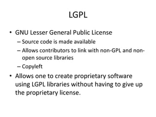 Exploring open source licenses | PPT