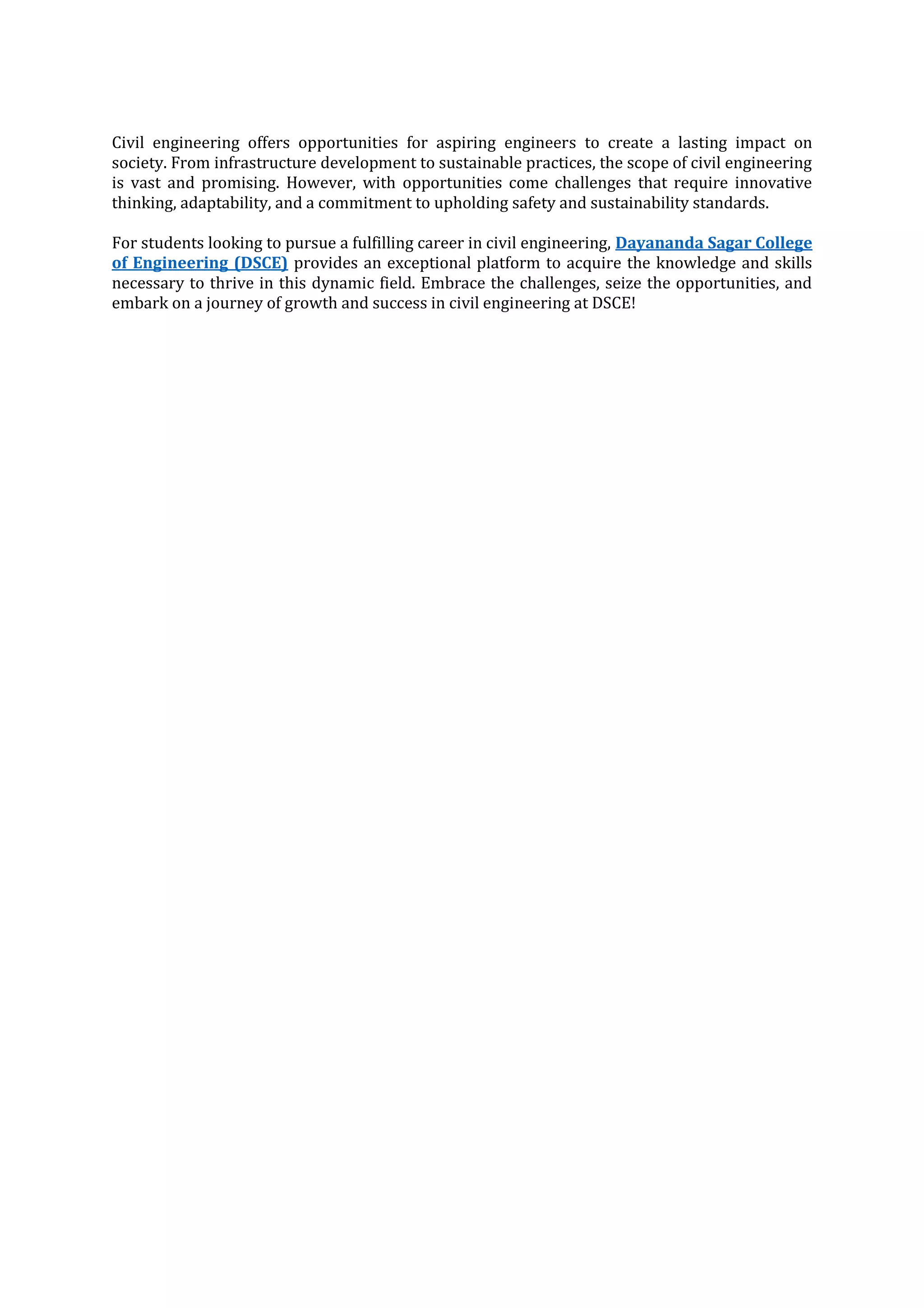 Exploring Opportunities and Challenges in Civil Engineering | PDF