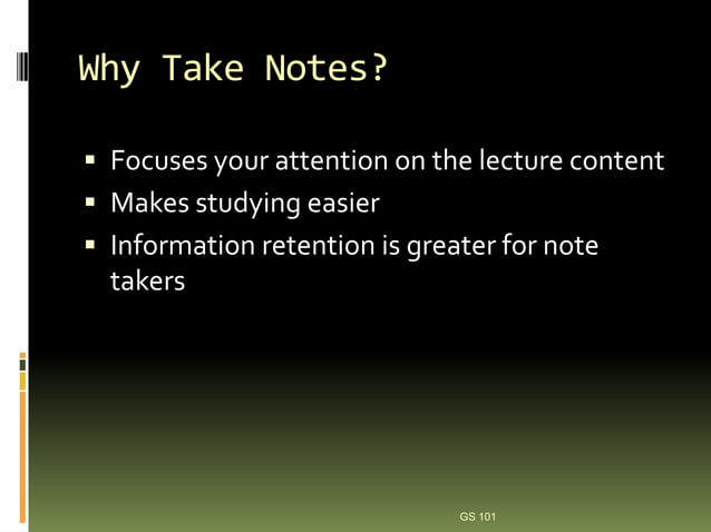 Taking Notes | PPTX