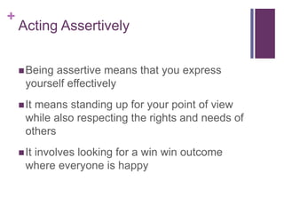 Assertive Behaviour