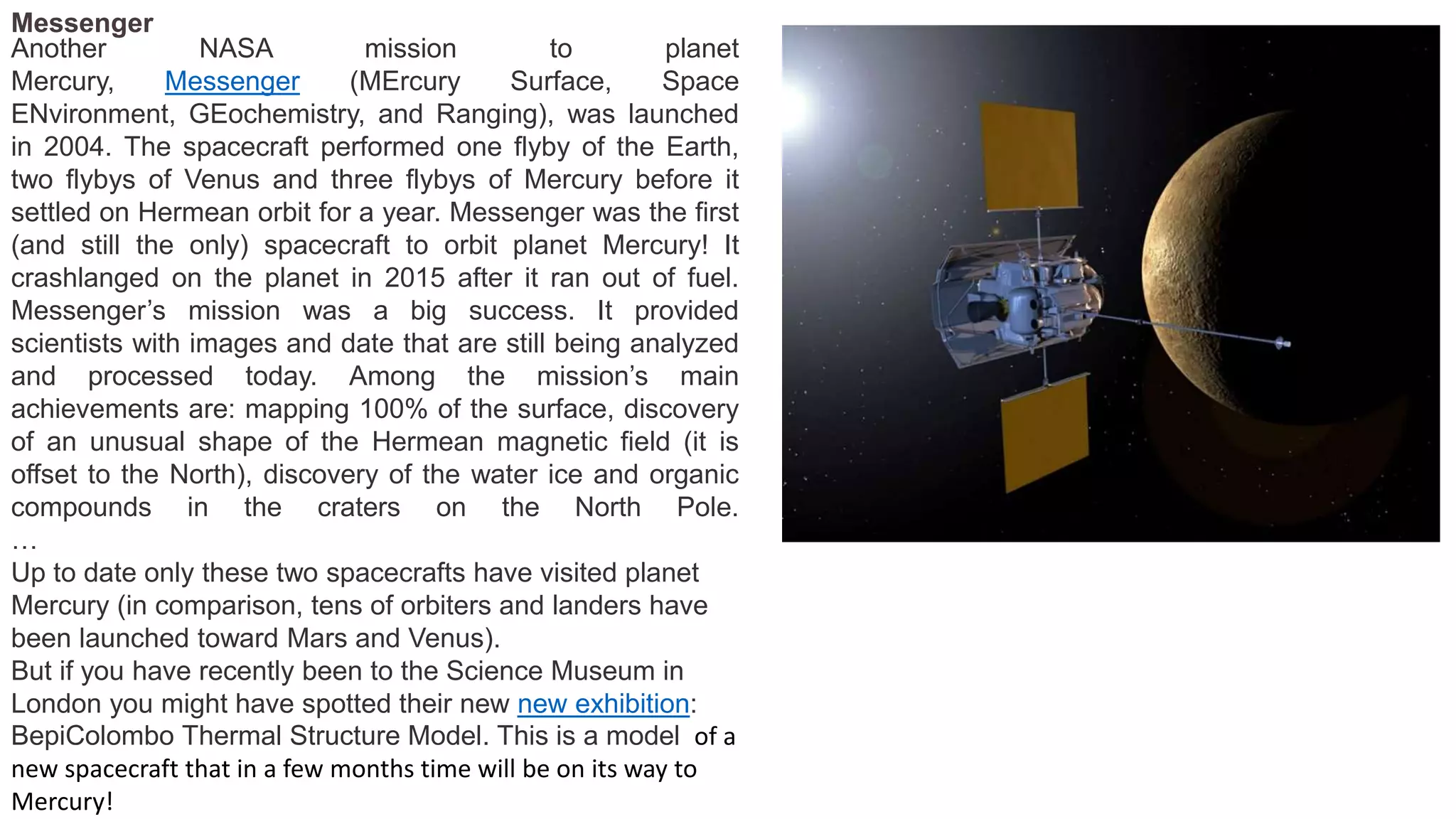 Exploring planet mercury | PPT