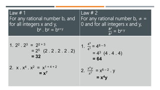 Exploring positive integral exponents | PPTX