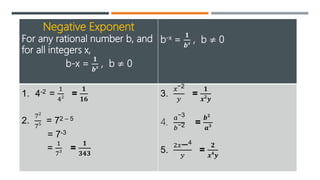 Exploring positive integral exponents | PPTX | Physics | Science