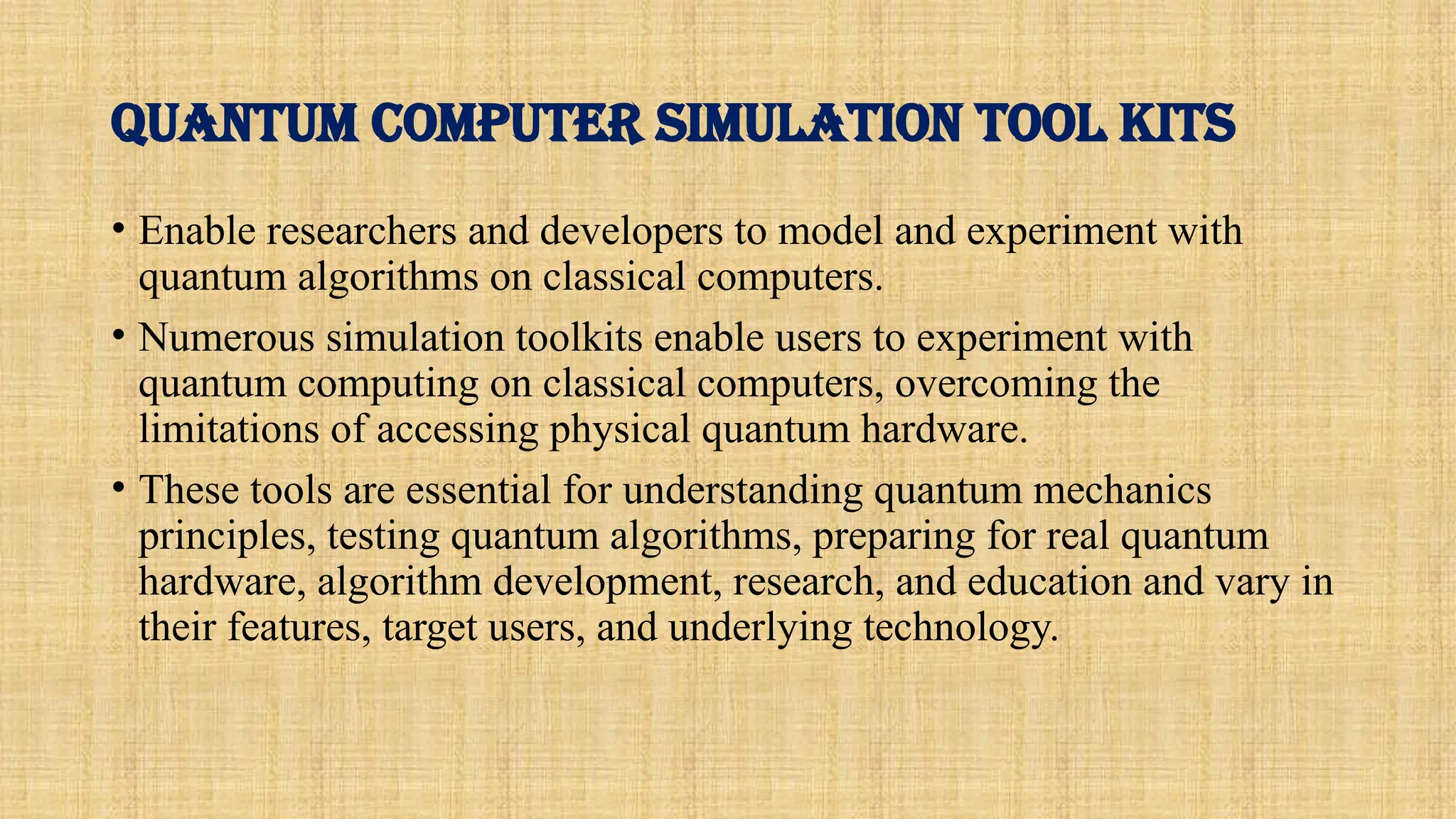 Exploring Quantum Computing Simulation Tools and Fundamentals ...