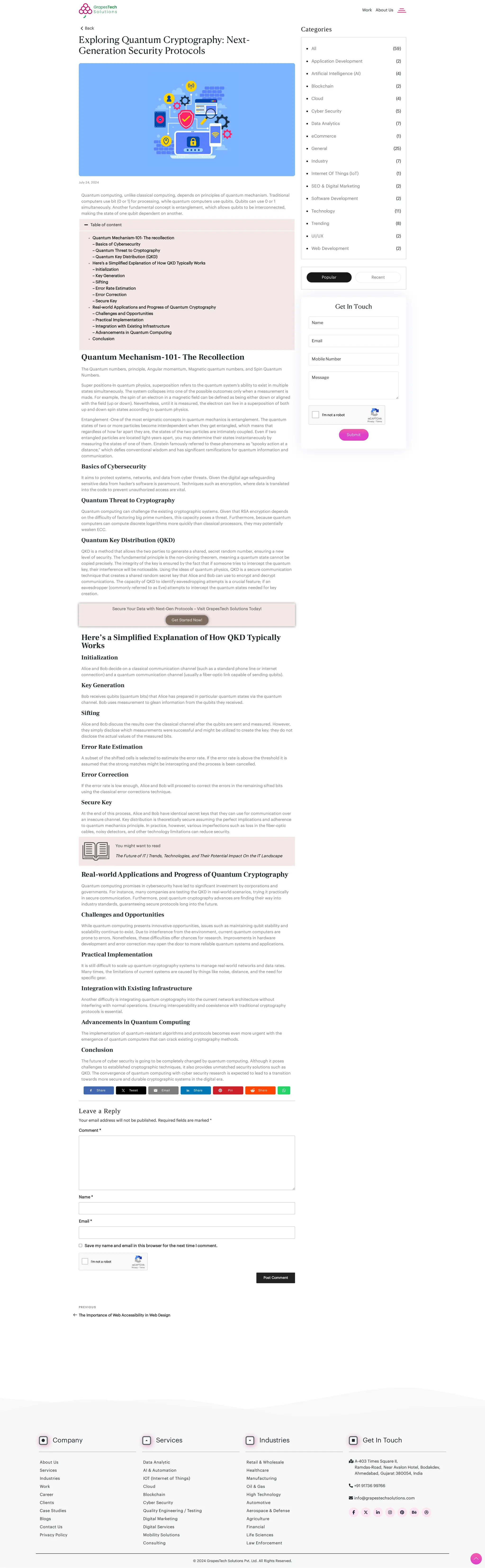 Exploring Quantum Cryptography: Next-Generation Security Protocols | PDF