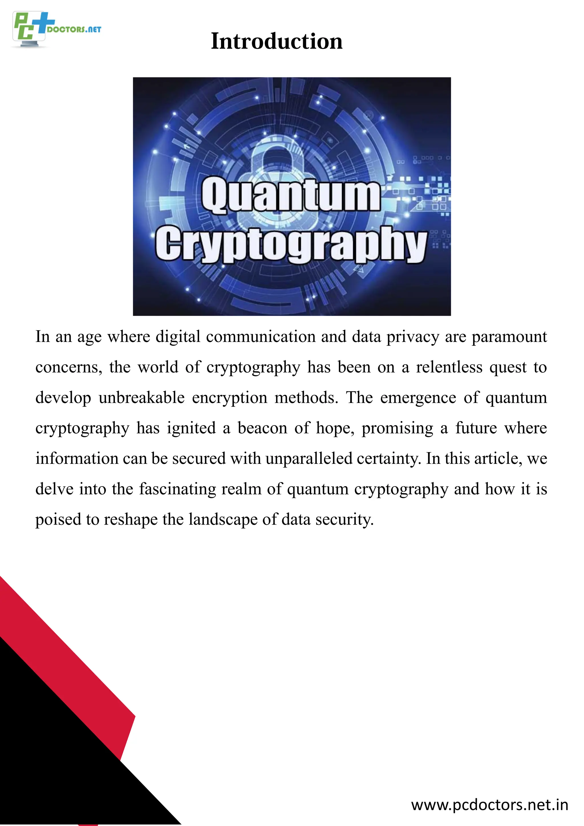 Exploring Quantum Cryptography: The Future of Unbreakable Encryption | PDF