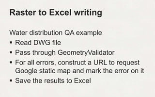 Exploring Raster with FME | PPT