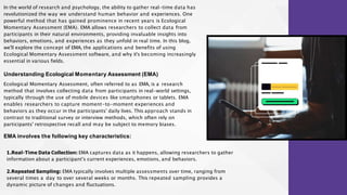 Exploring Real-Time Data Collection with Ecological Momentary Assessment | PPTX | Healthcare ...