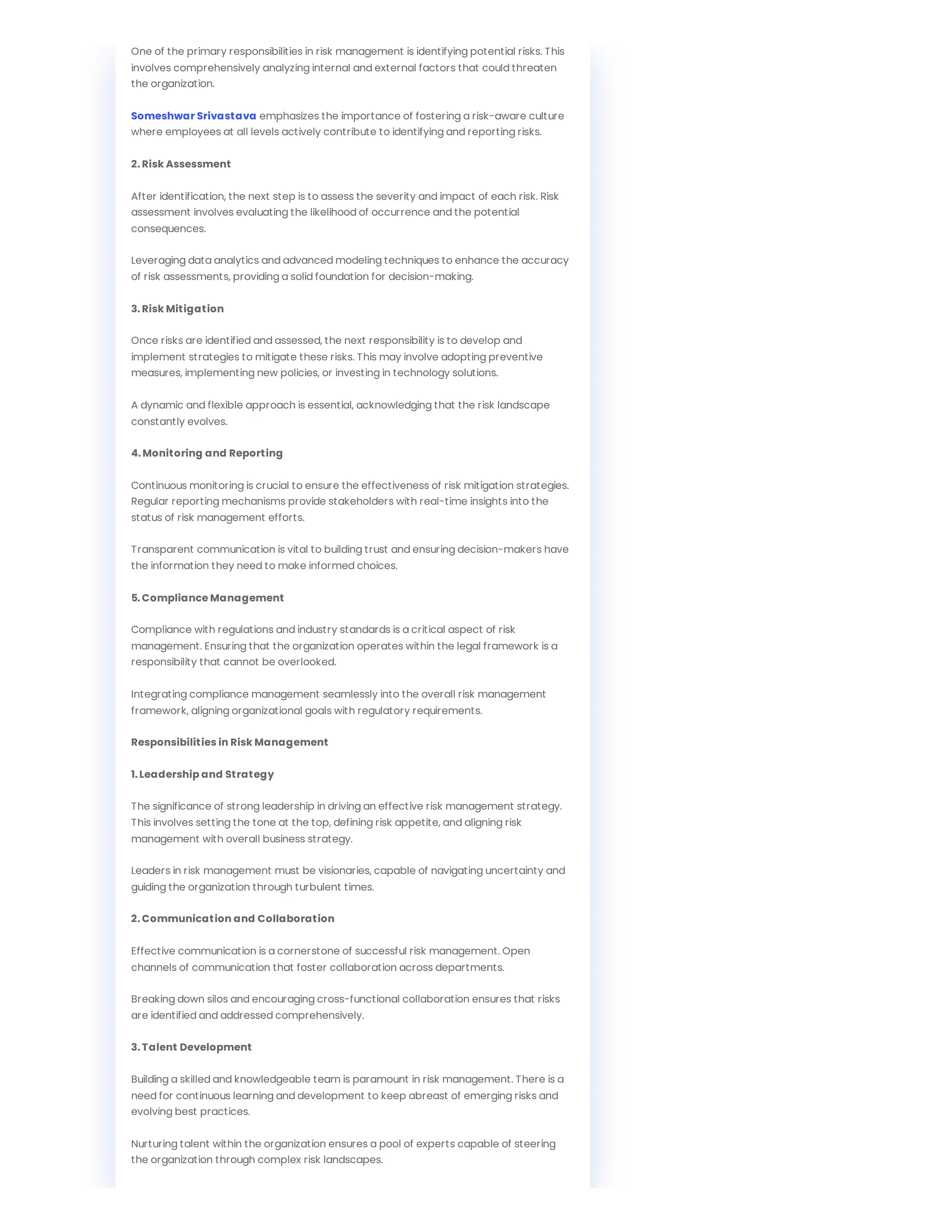 Exploring Roles and Responsibilities in Risk Management Someshwar Srivastava.pdf