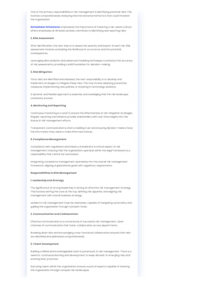 Exploring Roles and Responsibilities in Risk Management Someshwar ...