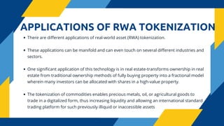 Exploring a Real World Asset Tokenization | PPT
