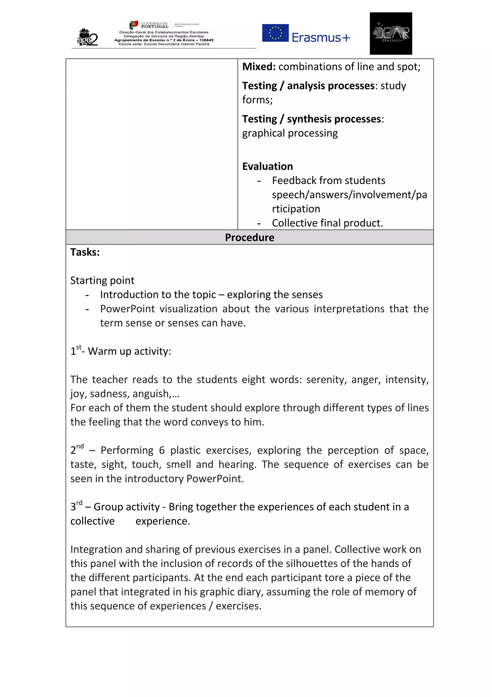 Exploring senses upper secondary lesson plan 4_ pt | PDF