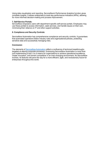 Exploring ServiceNow Automation Major Features Driving Business ...