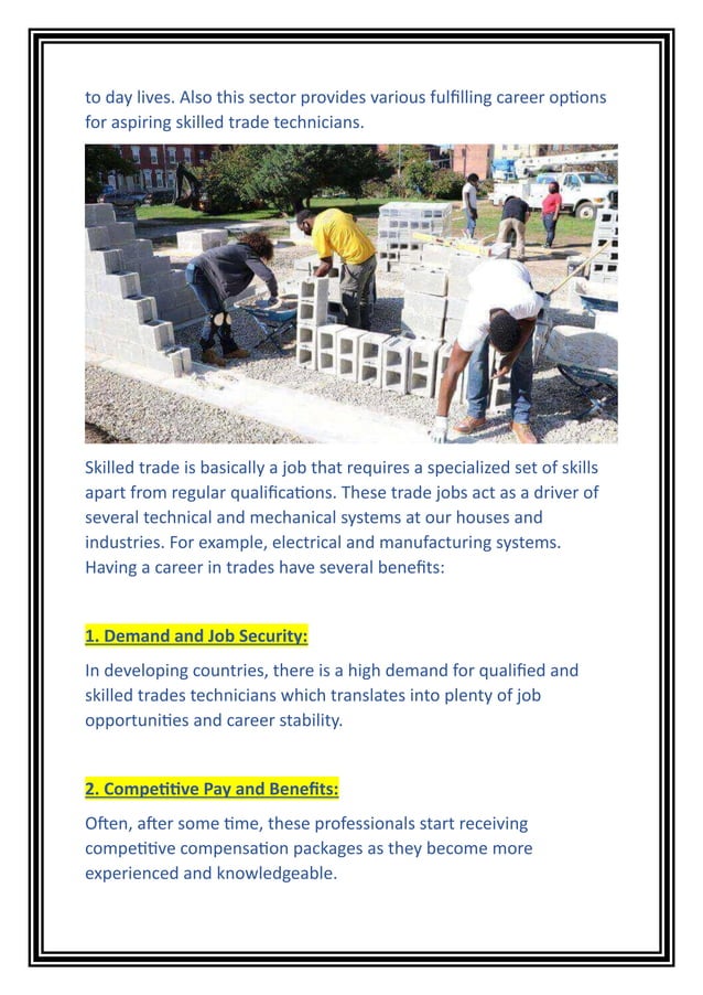 Exploring Skilled Trade Careers In Construction: A Comprehensive Guide ...