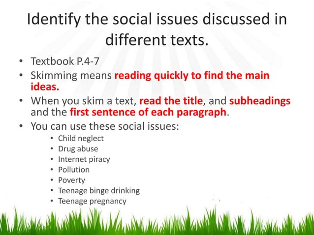 Exploring social issues | PPT