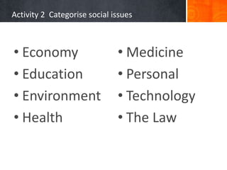 Exploring social issues | PPTX