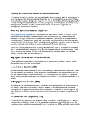 Exploring Structured Finance Products for Investment Growth.docx