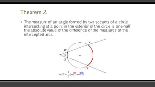 Exploring tangent and secant theorems | PPT