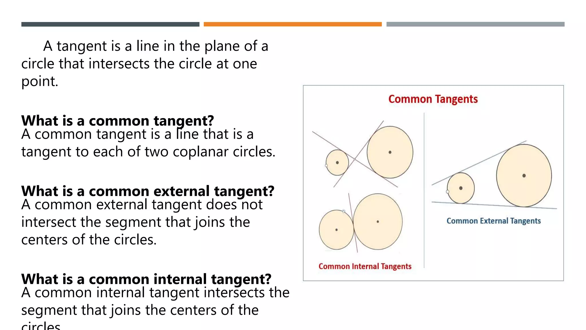 Exploring tangents of a circle | PPTX