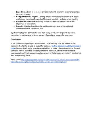 Exploring TEV Study Services in India and Their Impactful Methodologies.pdf