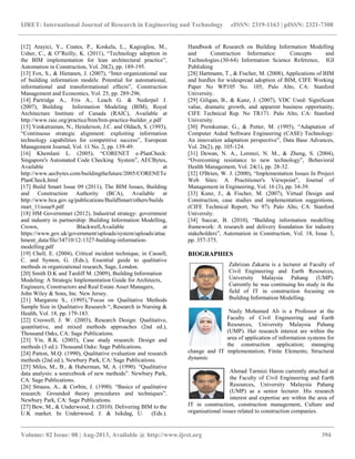 Exploring the adoption of building information modelling (bim) in the malaysian construction ...