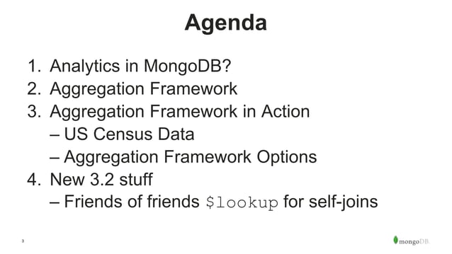 Webinar: Exploring the Aggregation Framework | PPT