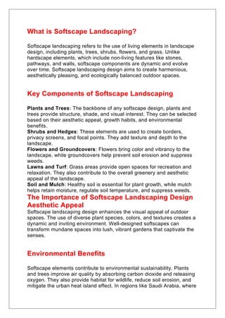 Exploring the Beauty of Softscape Landscaping Design.docx