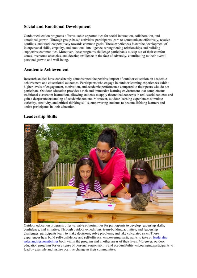 Exploring the Benefits and Impact of Outdoor Education Programs.pdf ...