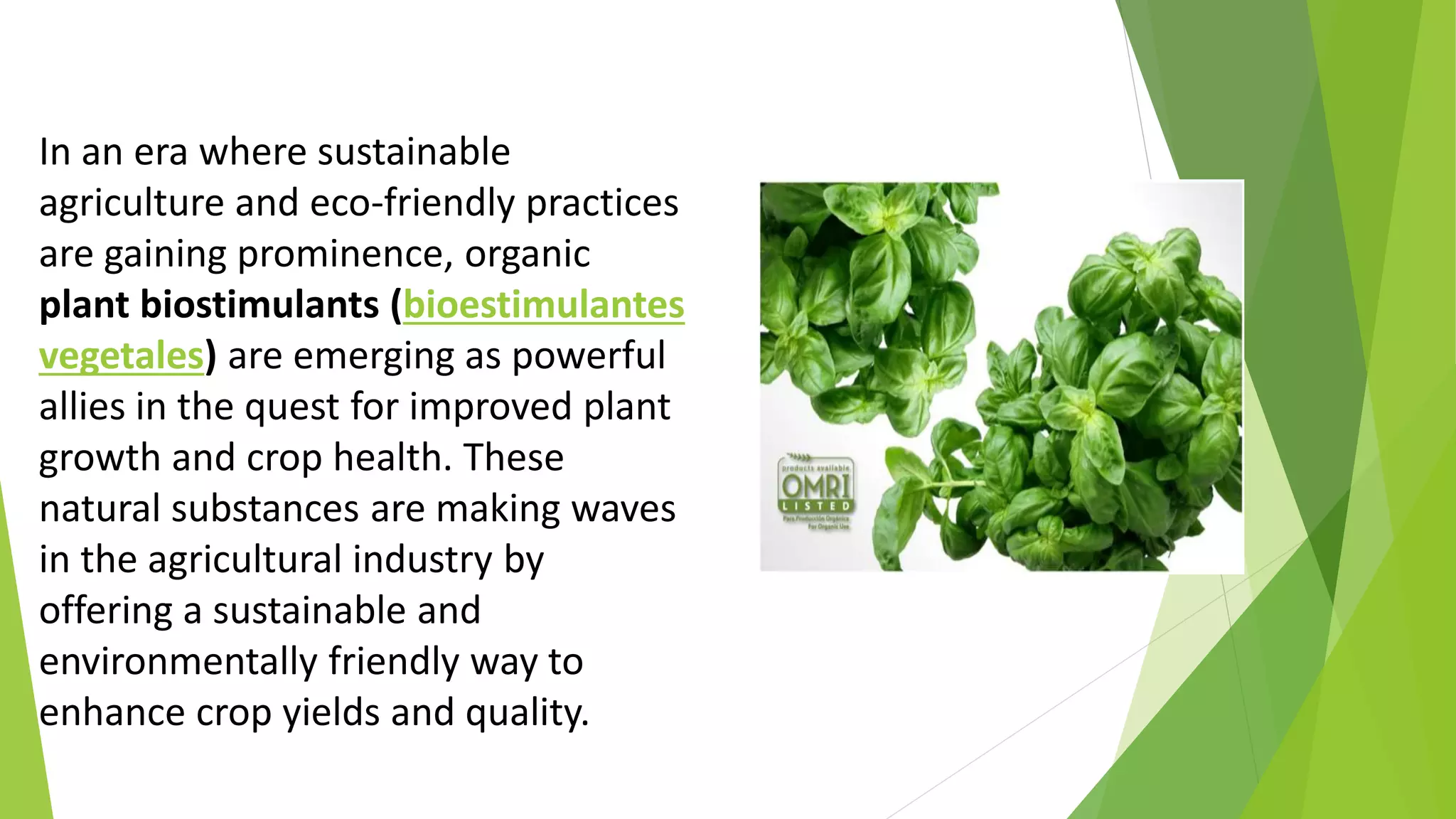 Exploring the Benefits of Organic Biostimulants in Plant Growth.pptx