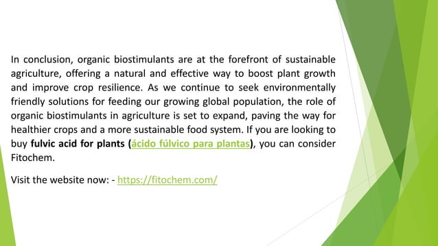Exploring the Benefits of Organic Biostimulants in Plant Growth.pptx | Agriculture | Industries