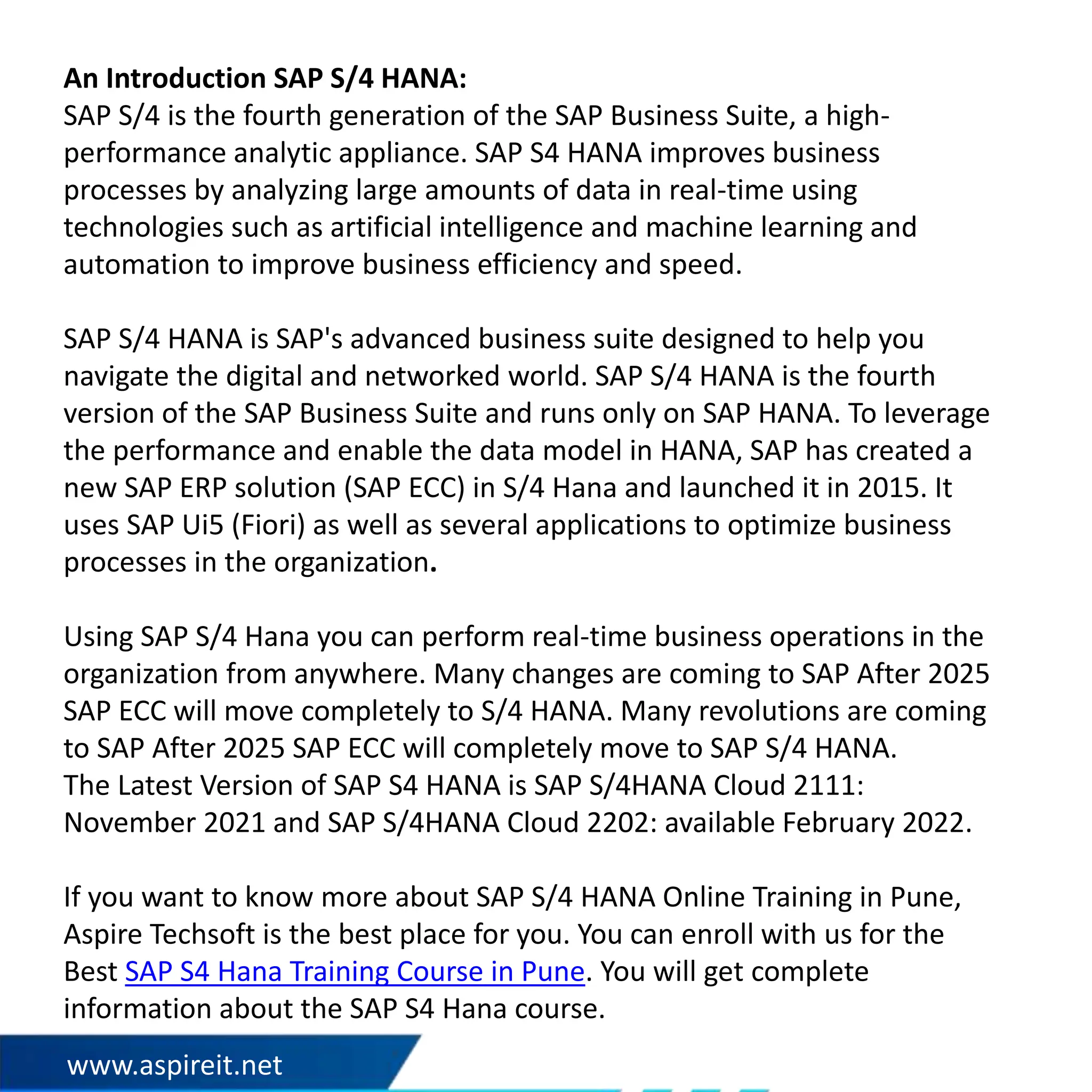Exploring the benefits of SAP S4 HANA.pptx