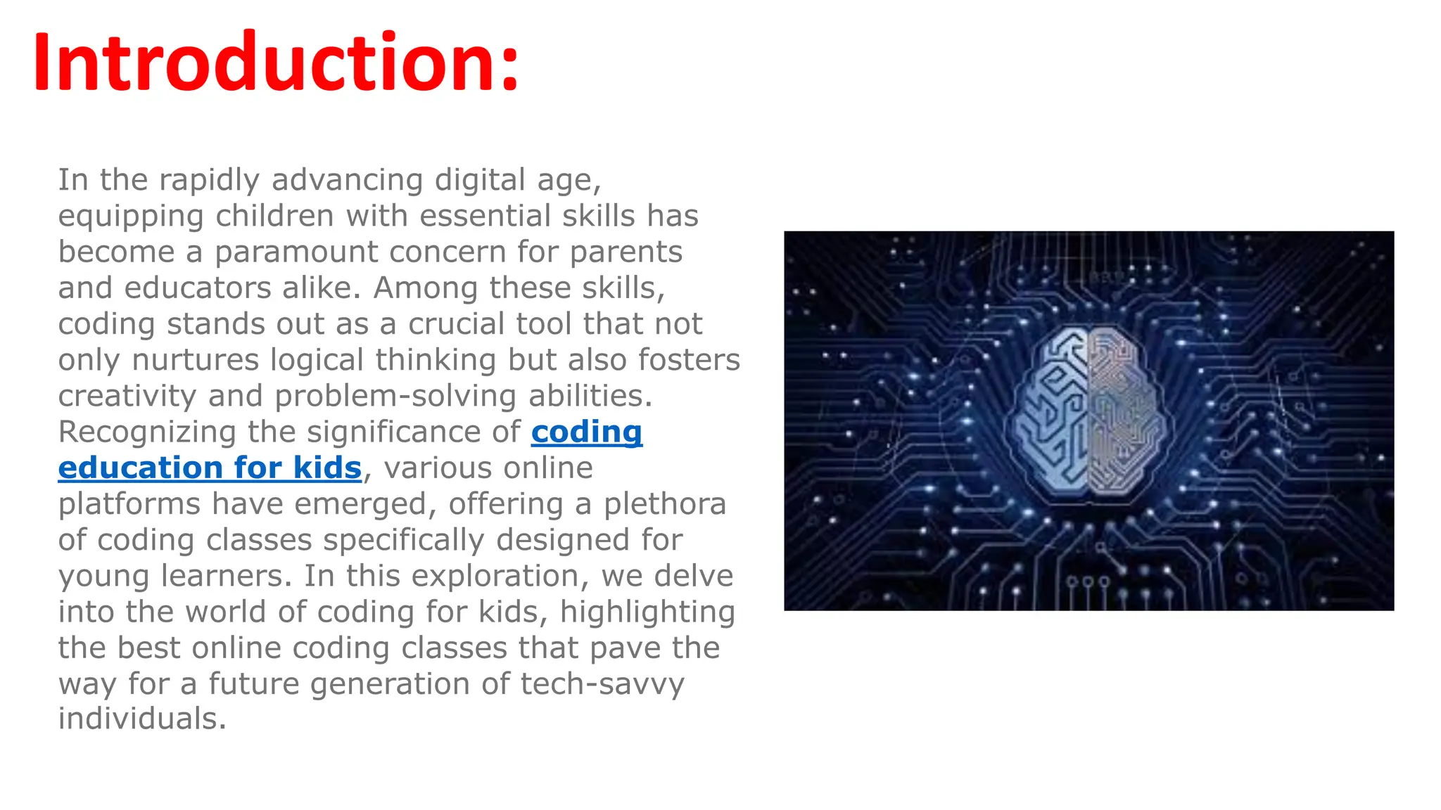 Exploring the Best Coding Classes Online for Kids | PPT